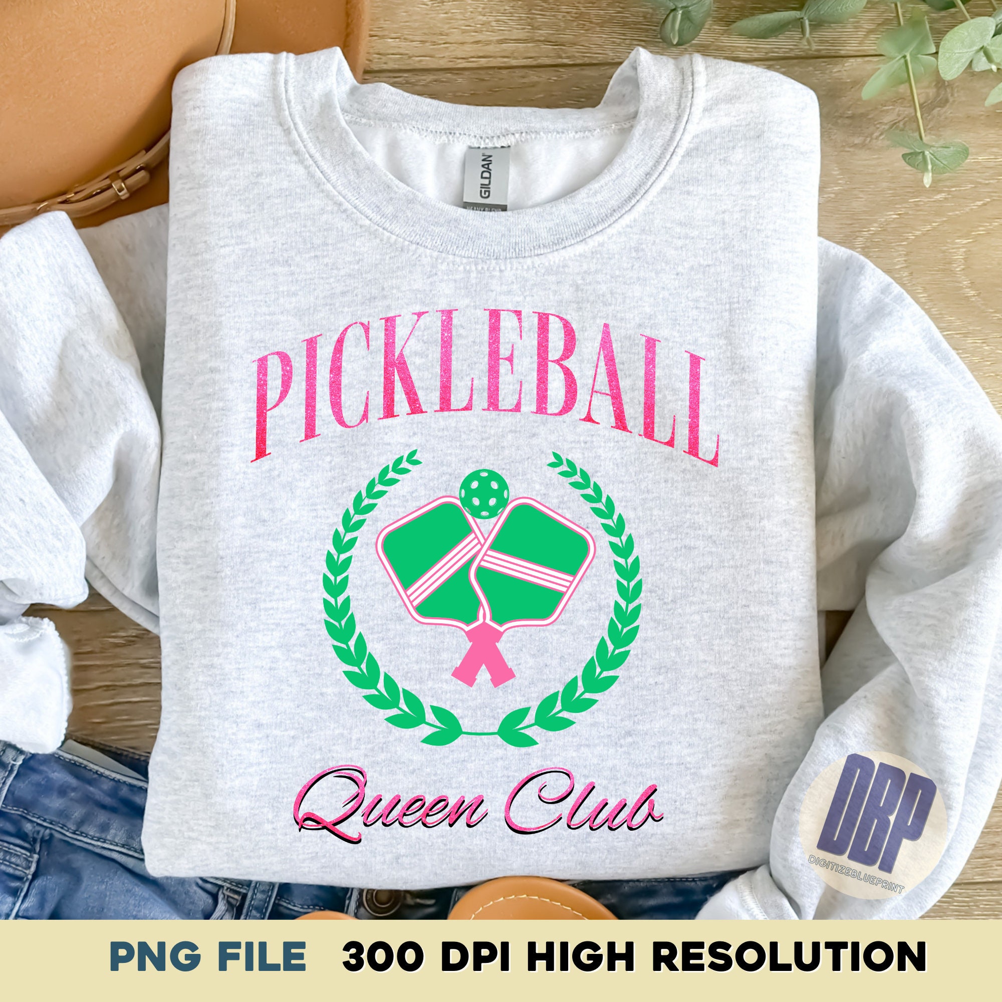 Pickleball Queen Club PNG, Girl Pickleball Shirt Design, Girl Tennis ...