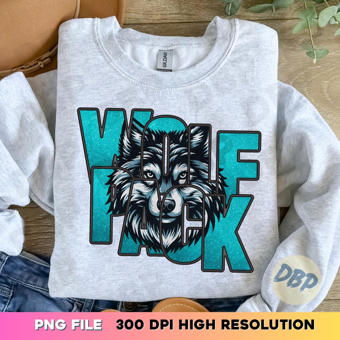 Wolfpack Mascot PNG, Glitter Mascot Shirt Design, Wolves Mascot Clipart ...