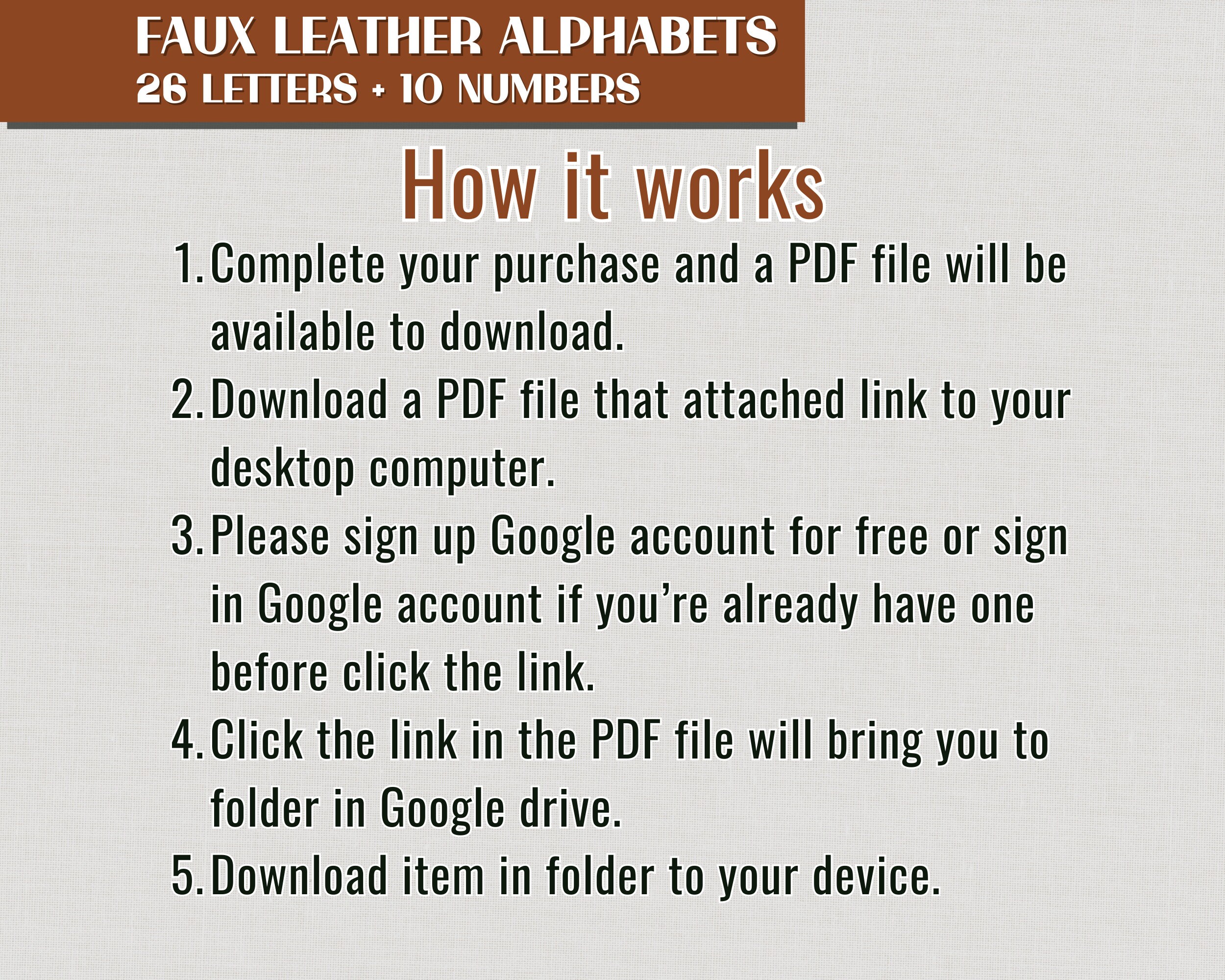 Faux Leather Alphabets, Brown Letters PNG, Digital Alphabet Letters ...