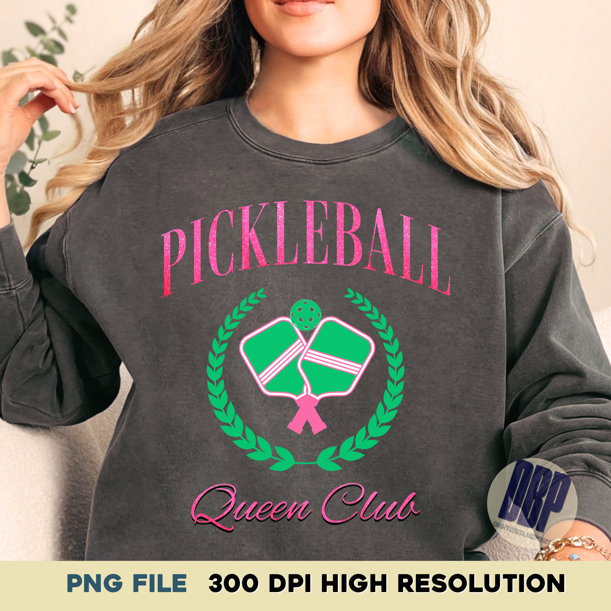 Pickleball Queen Club PNG, Girl Pickleball Shirt Design, Girl Tennis ...
