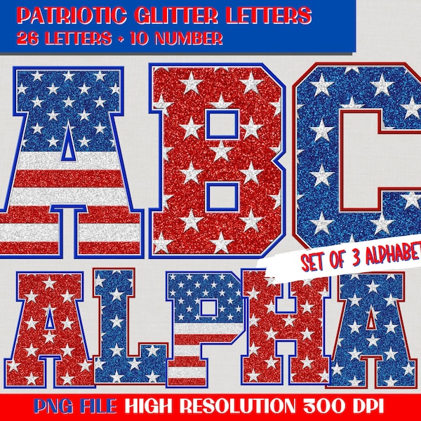 Patriotic Letters - Etsy