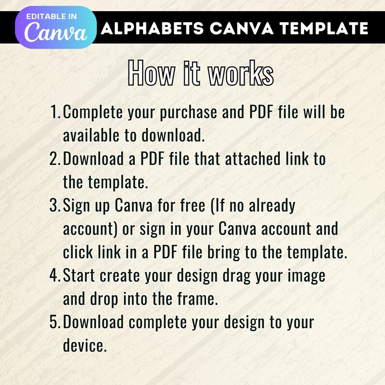 Stitch Alphabet Canva Template, Faux Embroidery Letters, Alphabet Frame Canva, Canva Letter ...