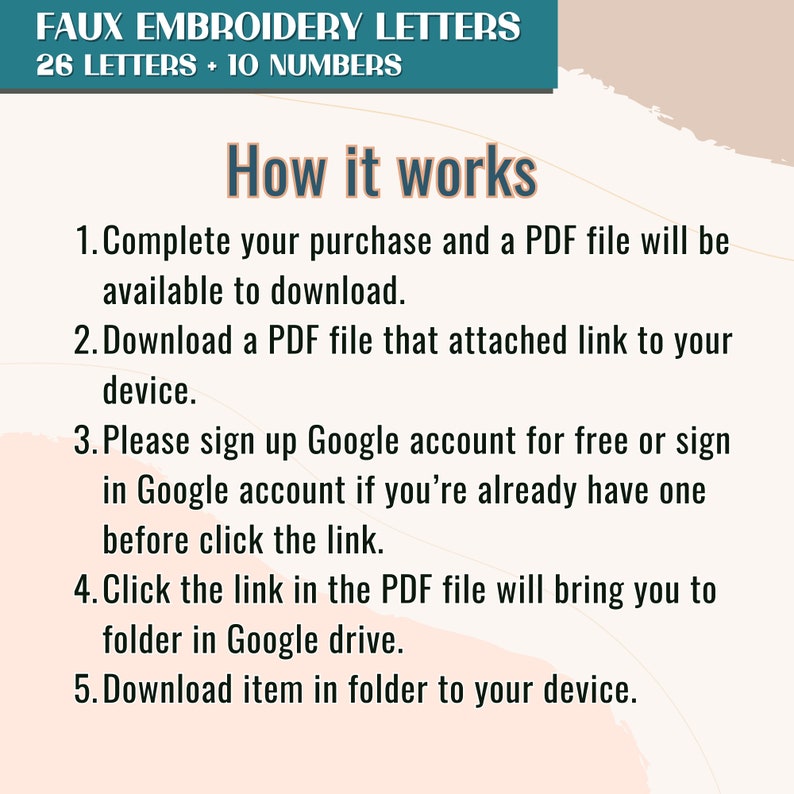 Faux Embroidery Letters, Alphabet PNG, Digital Stitch Letters ...