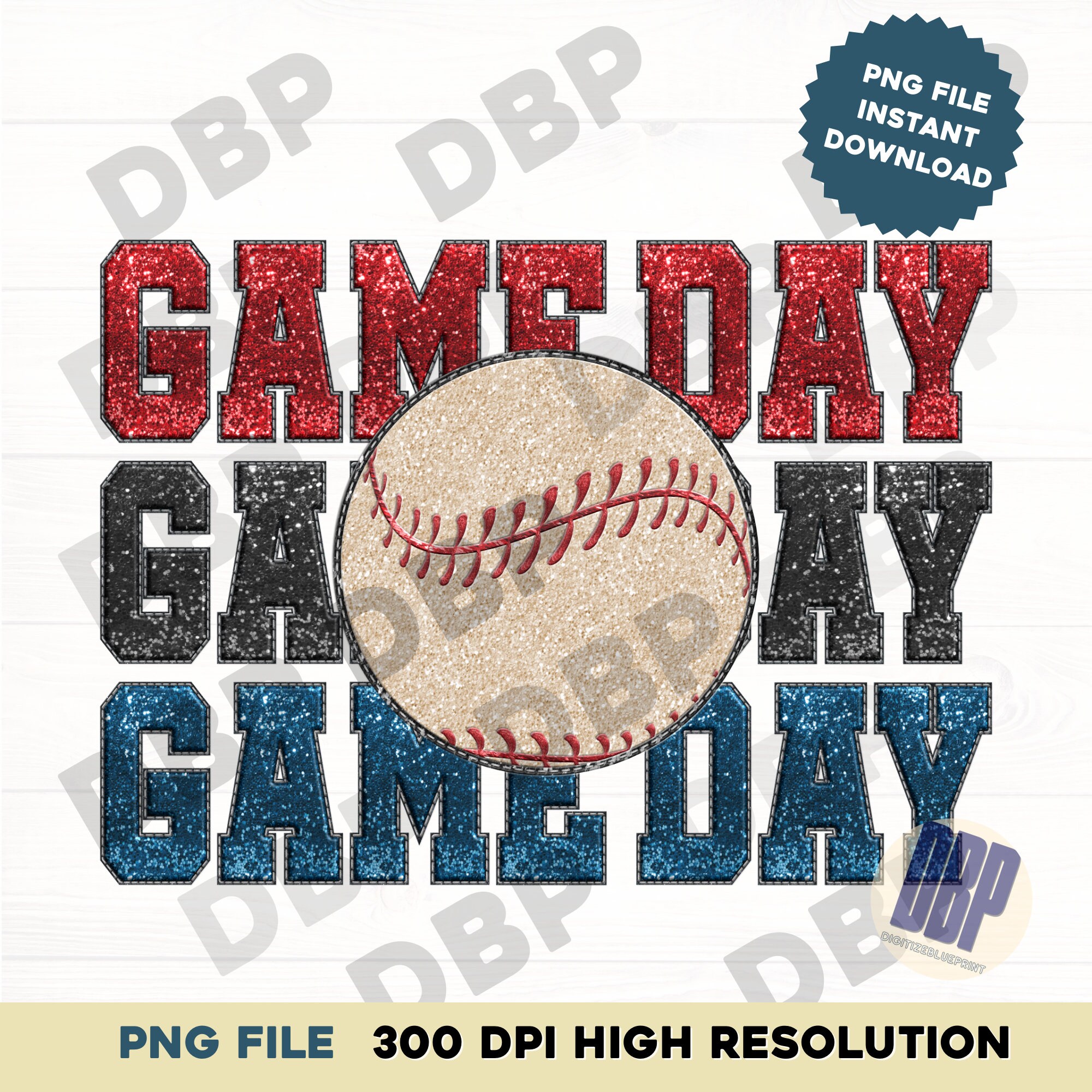 Game Day Baseball PNG, Glitter Baseball Sublimation Design, Sequin Baseball Game Day Design ...