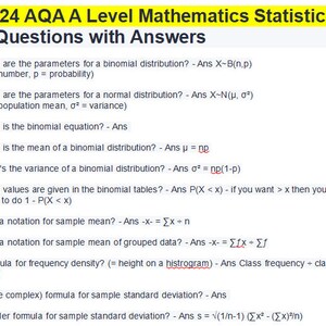 AQA A-level Mathematics Paper 1 Questions and Answers 2024 - Etsy