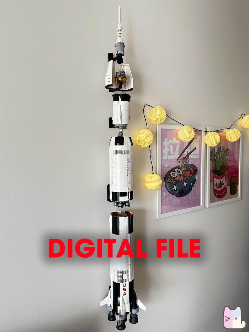 Lego Apollo Saturn V Rocket Wall Mount - STL File (digital Download) - Etsy