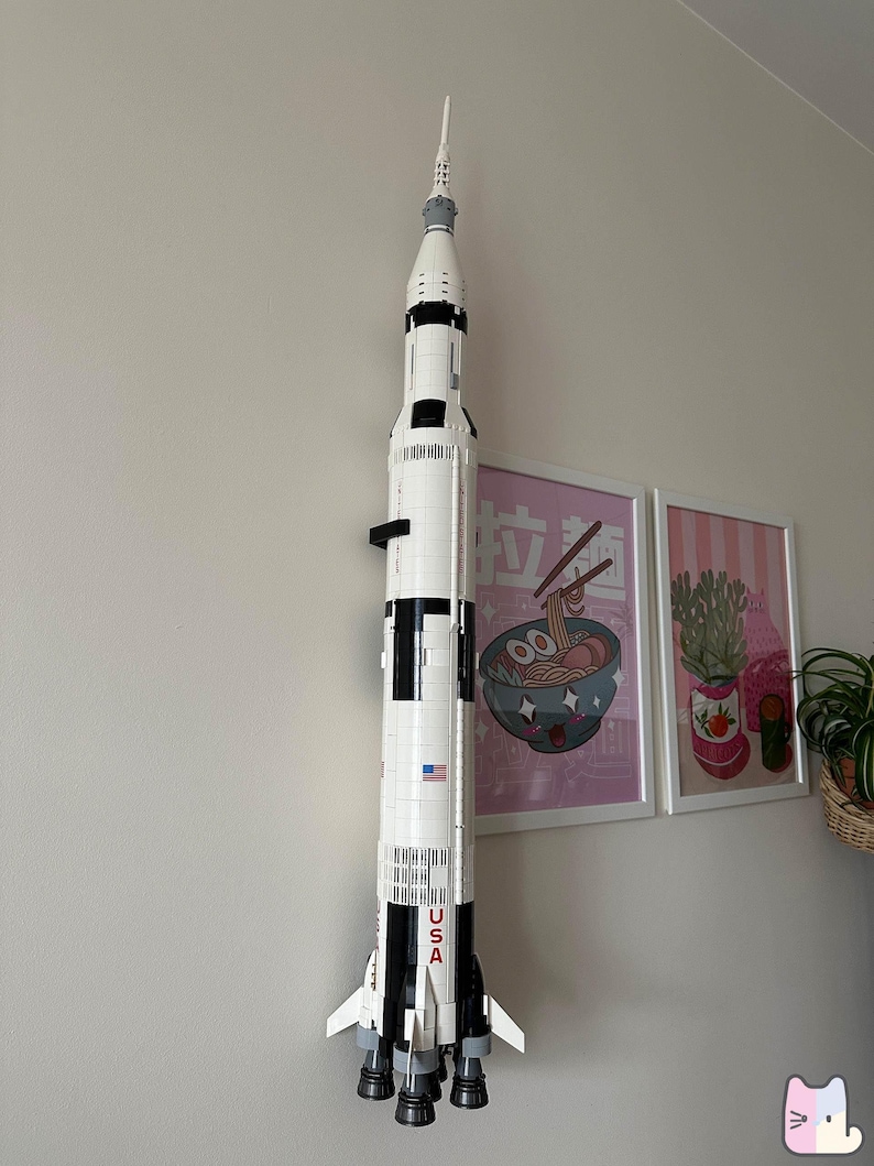 Lego Apollo Saturn V Rocket Wall Mount - STL File (digital Download) - Etsy