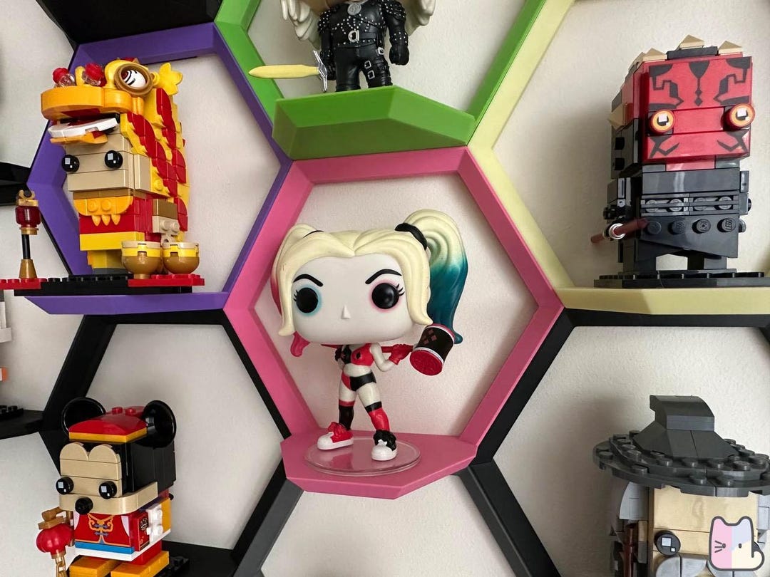Funko Pop Shelf | Funko Pop Display | Hexagonal Display Floating Shelf ...