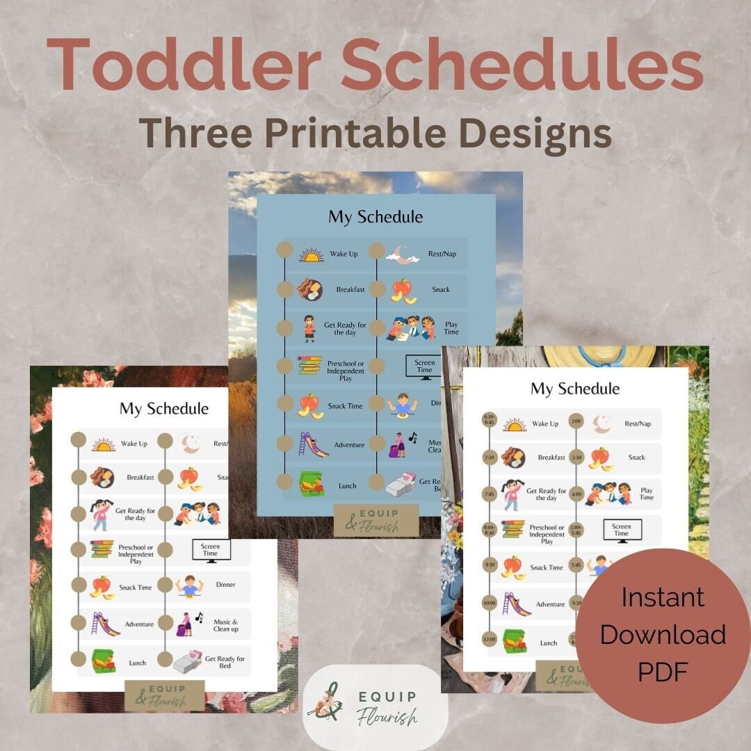 Toddler Schedule, Toddler Routine Chart, Daily Routine for Toddlers ...