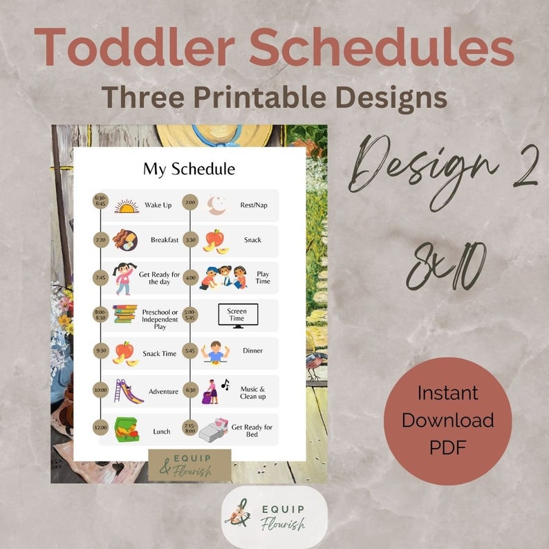 Toddler Schedule, Toddler Routine Chart, Daily Routine for Toddlers ...