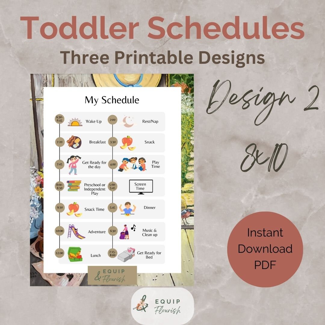 Toddler Schedule, Toddler Routine Chart, Daily Routine for Toddlers ...