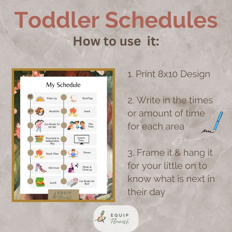 Toddler Schedule, Toddler Routine Chart, Daily Routine for Toddlers ...