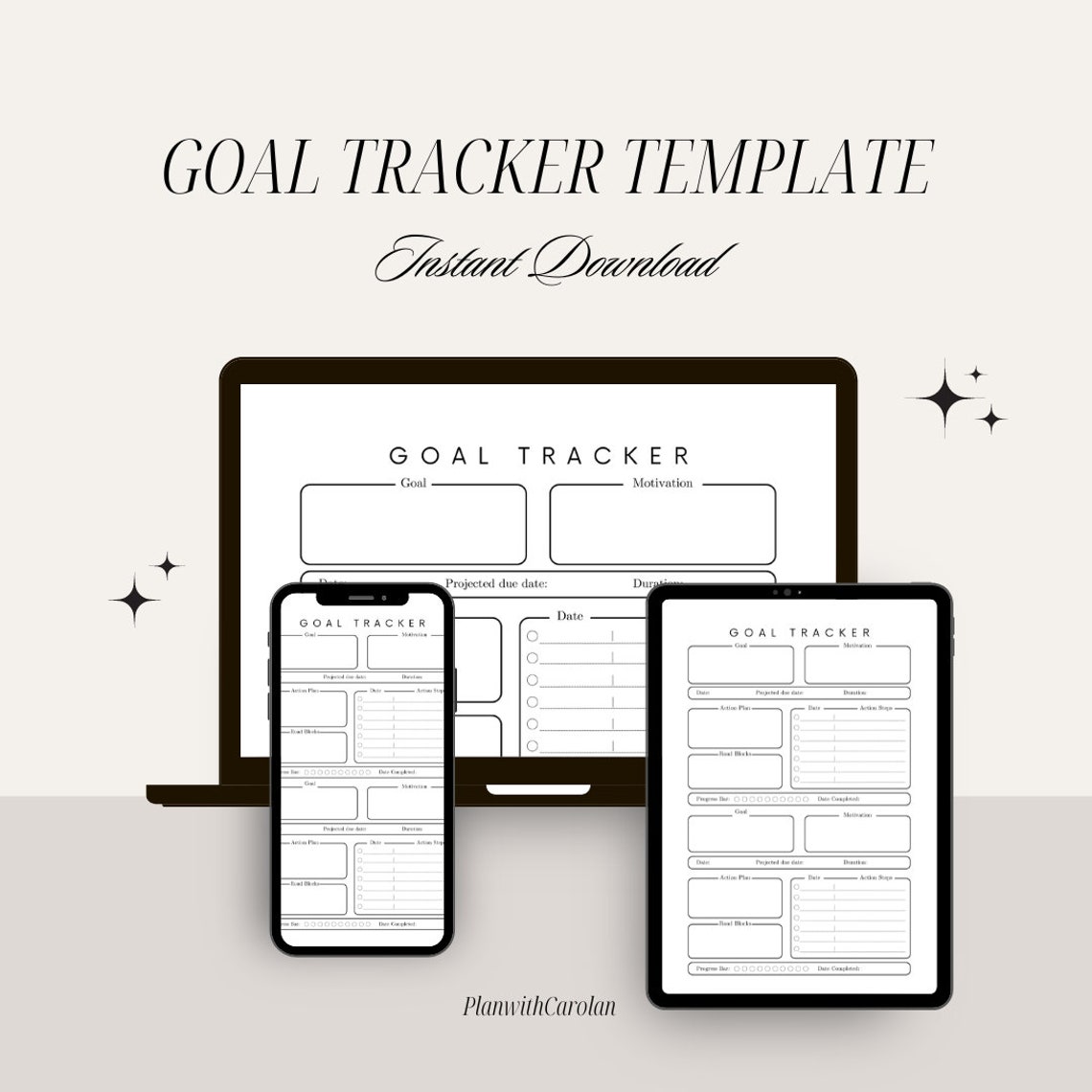 Real Estate Agent Goal Tracker Template - Etsy
