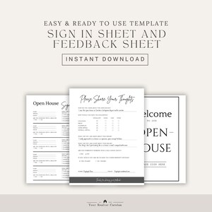 Open House Sign-in Sheet Template - Etsy