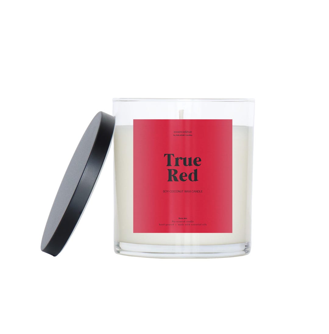 TRUE RED - Rose Jam Scented Single Wick Candle | Essence&hue Collection ...