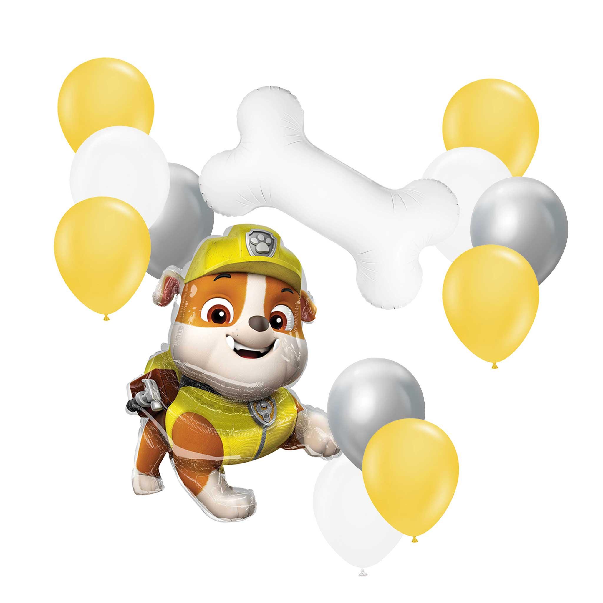 Rubble Paw Patrol Balloon Bouquet, Birthday Party Decor - Etsy