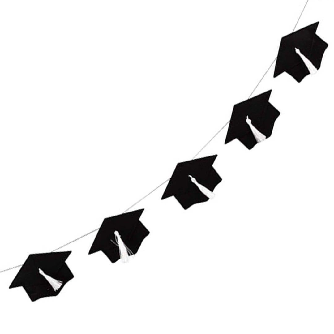 Grad Cap Puffy Felt Banner, Graduation Party Decor - Etsy