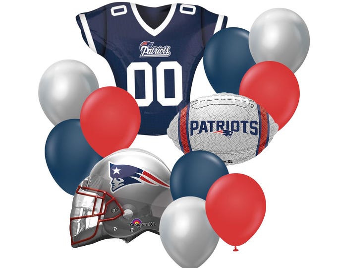 21" New England Patriots Football Helmet Shape Foil Balloon, Party ...