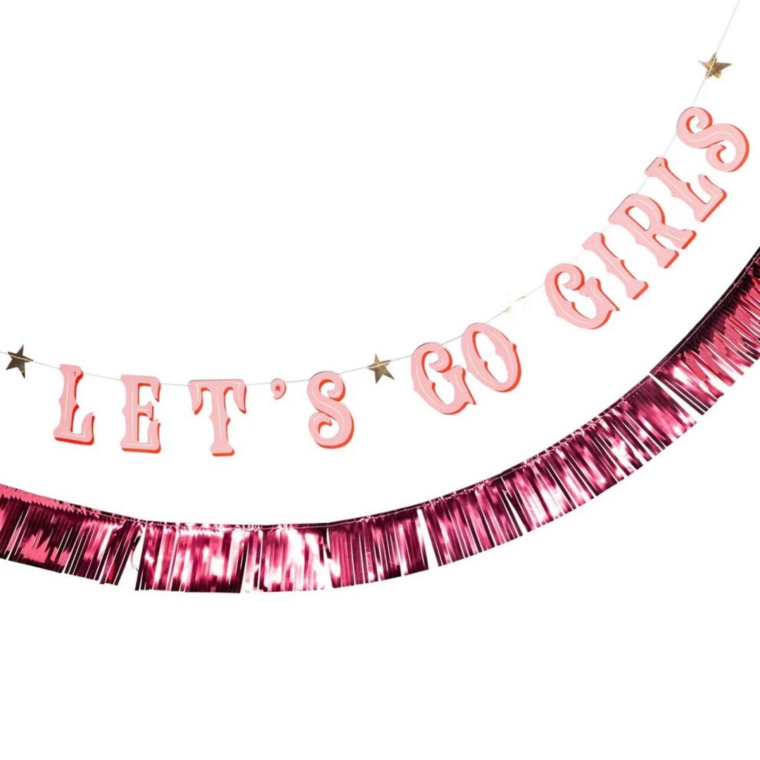 Let's Go Girls Banner Set, Disco Cowgirl Party Decor - Etsy