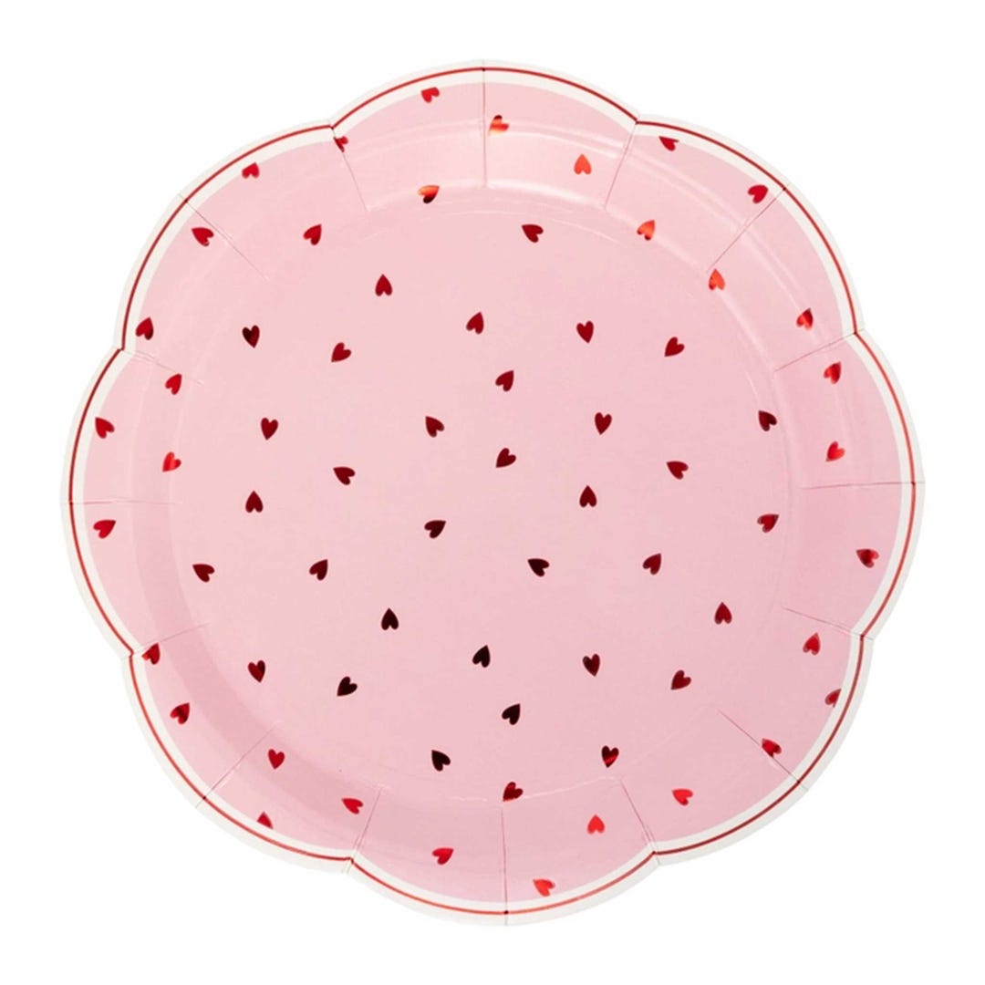Scattered Heart Plates, Valentine's Day Decor (8/pack) - Etsy
