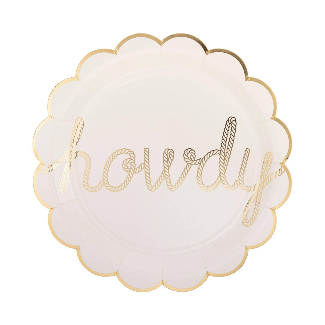Howdy Plates, Western Theme Birthday Decorations, Rodeo Plates, Cowboy ...