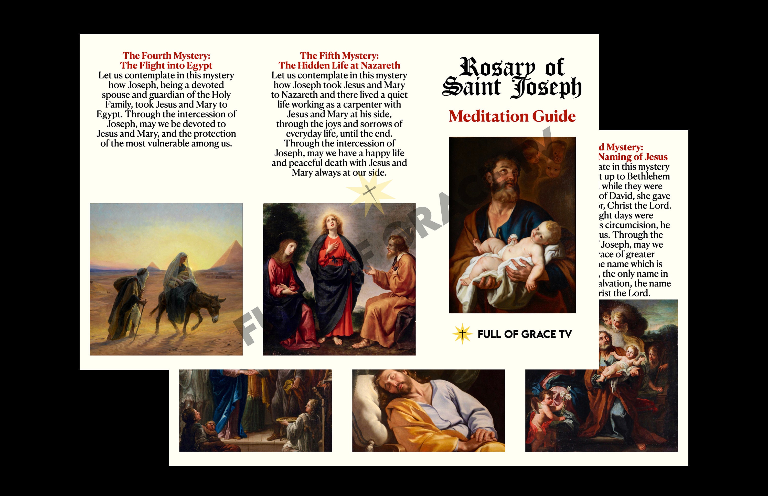Rosary of St. Joseph Pamphlet Pack - Etsy