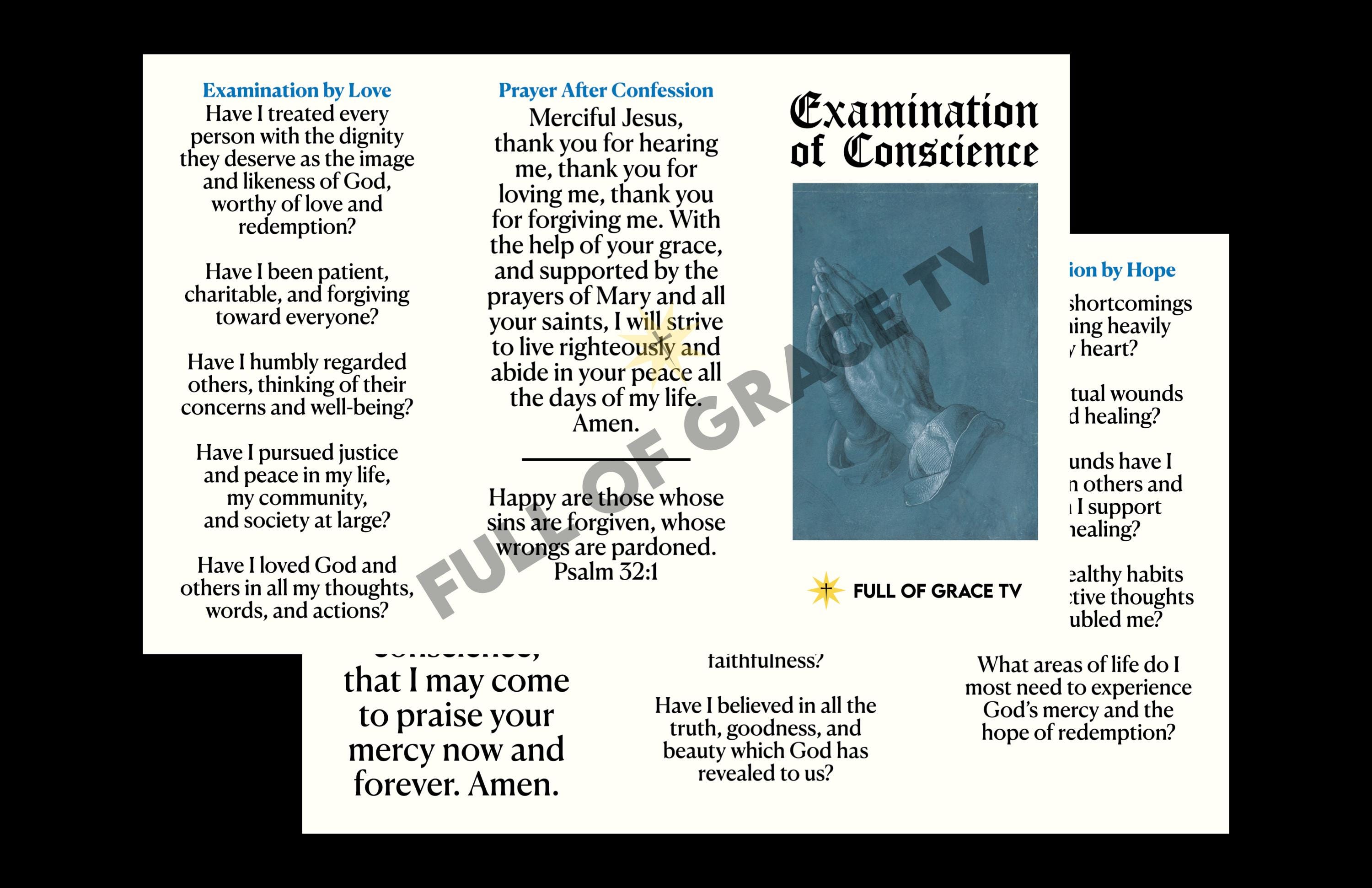 Examination of Conscience Pamphlet Pack for Confession, Reconciliation ...
