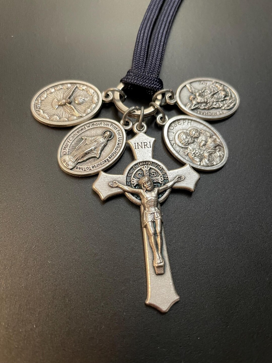 Catholic Protection From Evil Paracord Necklace St. Benedict Crucifix ...