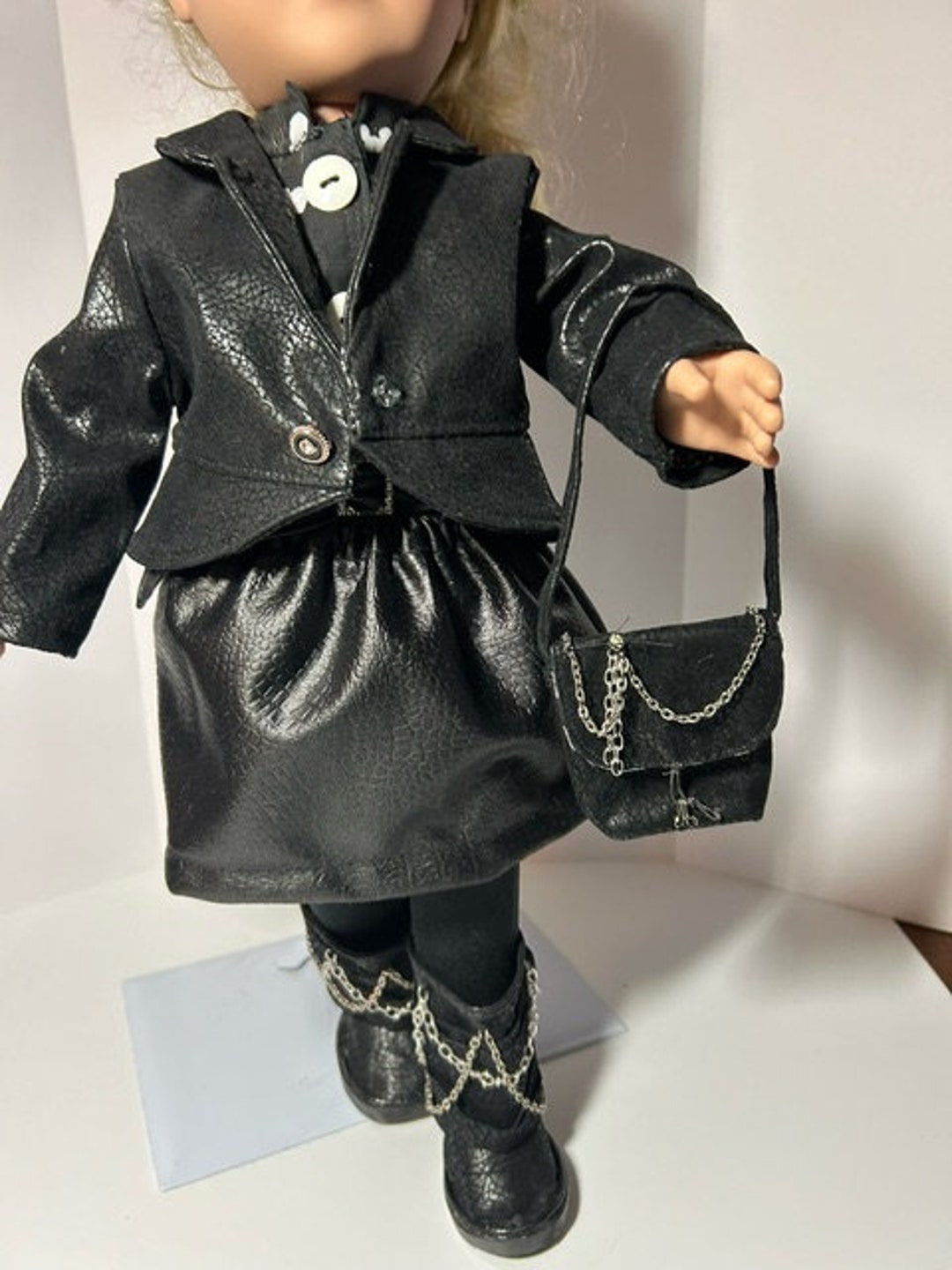 18 Doll Goth Style Outfit, OOAK, Beautiful Lined Jacket. This Outfit ...