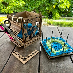 Laser Cut Yarn Bowl Svg Template for Crocheting Knitting With Row ...