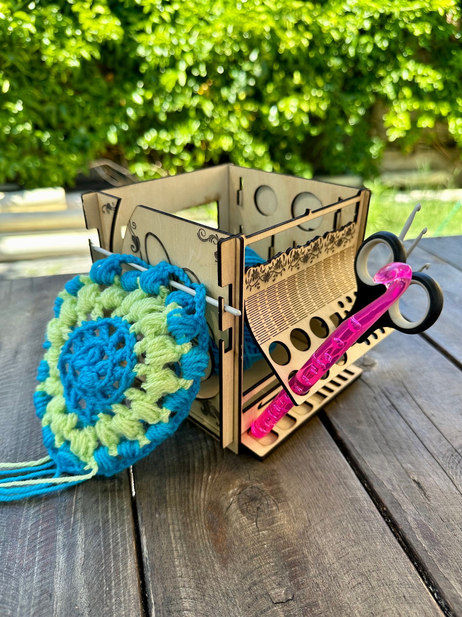 Laser Cut Yarn Bowl Svg Template for Crocheting and Knitting ...