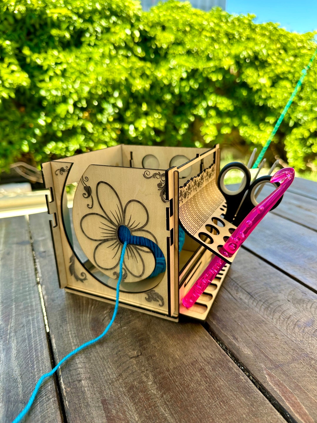 Laser Cut Yarn Bowl Svg Template for Crocheting and Knitting ...