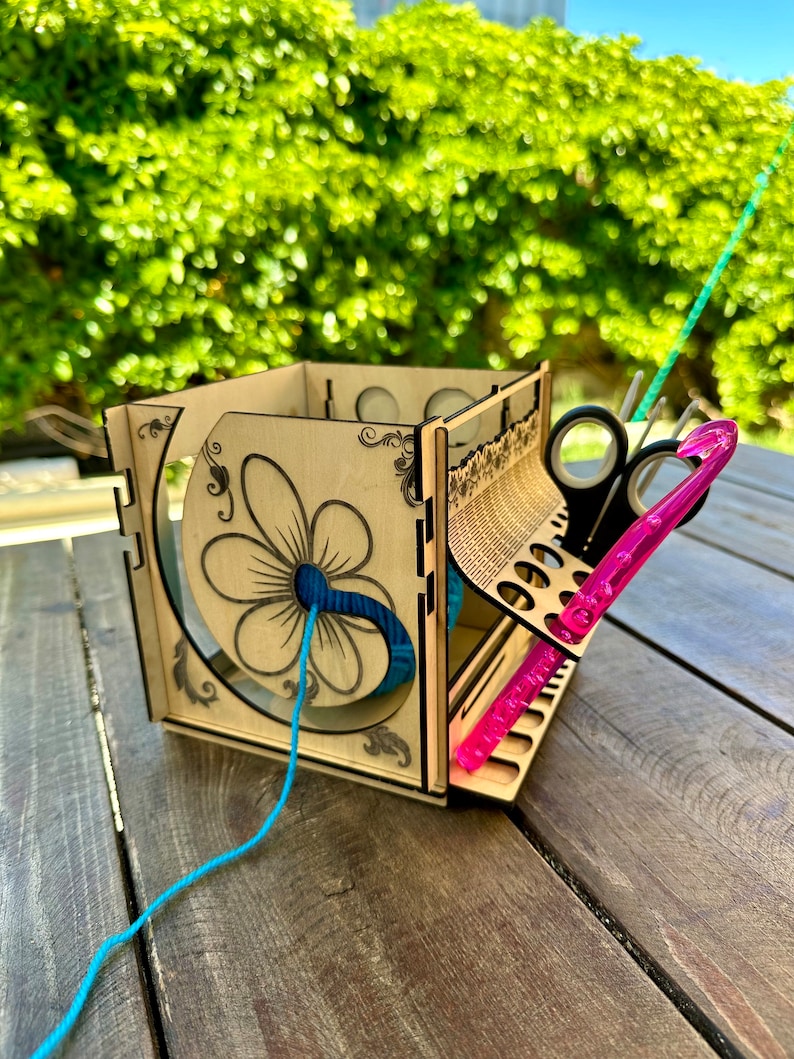 Laser Cut Yarn Bowl Svg Template for Crocheting and Knitting ...