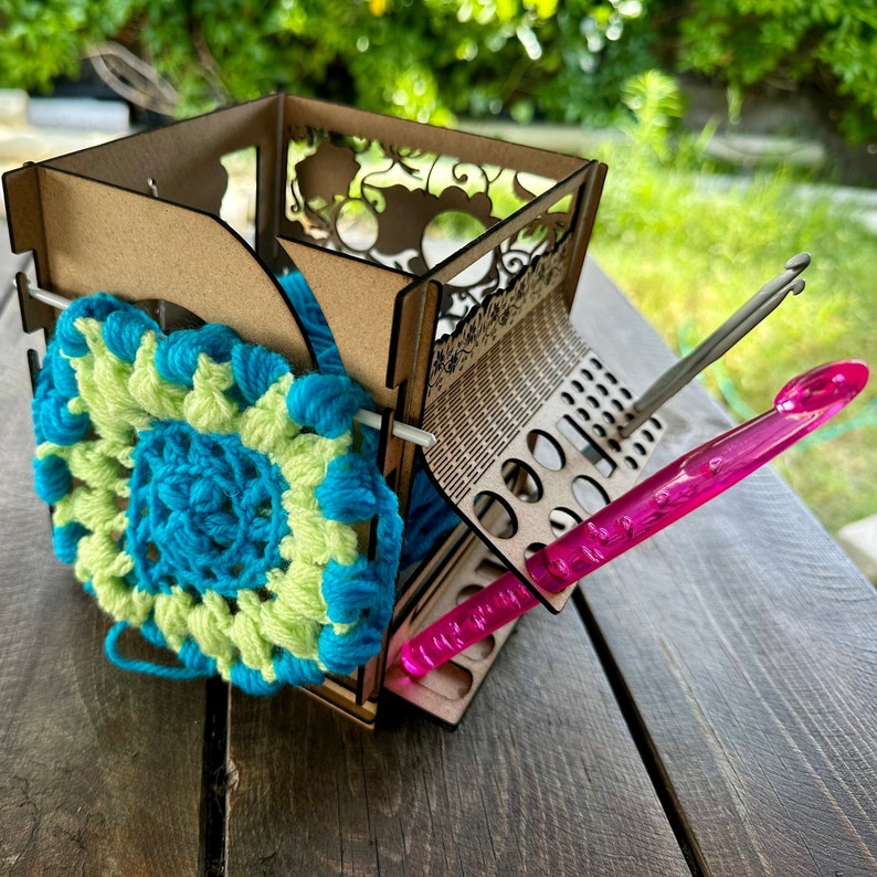 Laser Cut Yarn Bowl Svg Template for Crocheting Knitting With Row ...