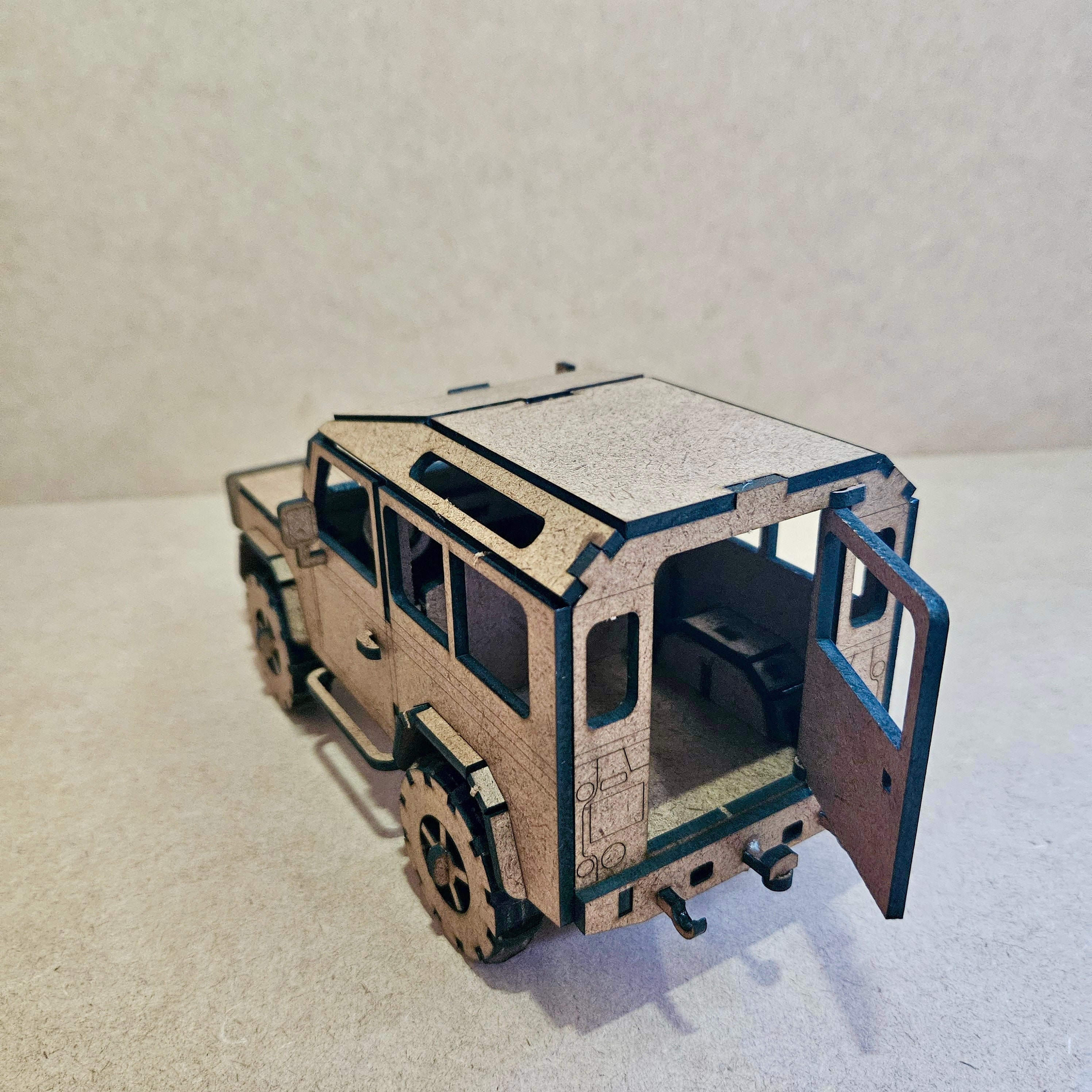 Lser Cut Land Rover 3d Model Puzzle Laser Cut File With Assembly ...