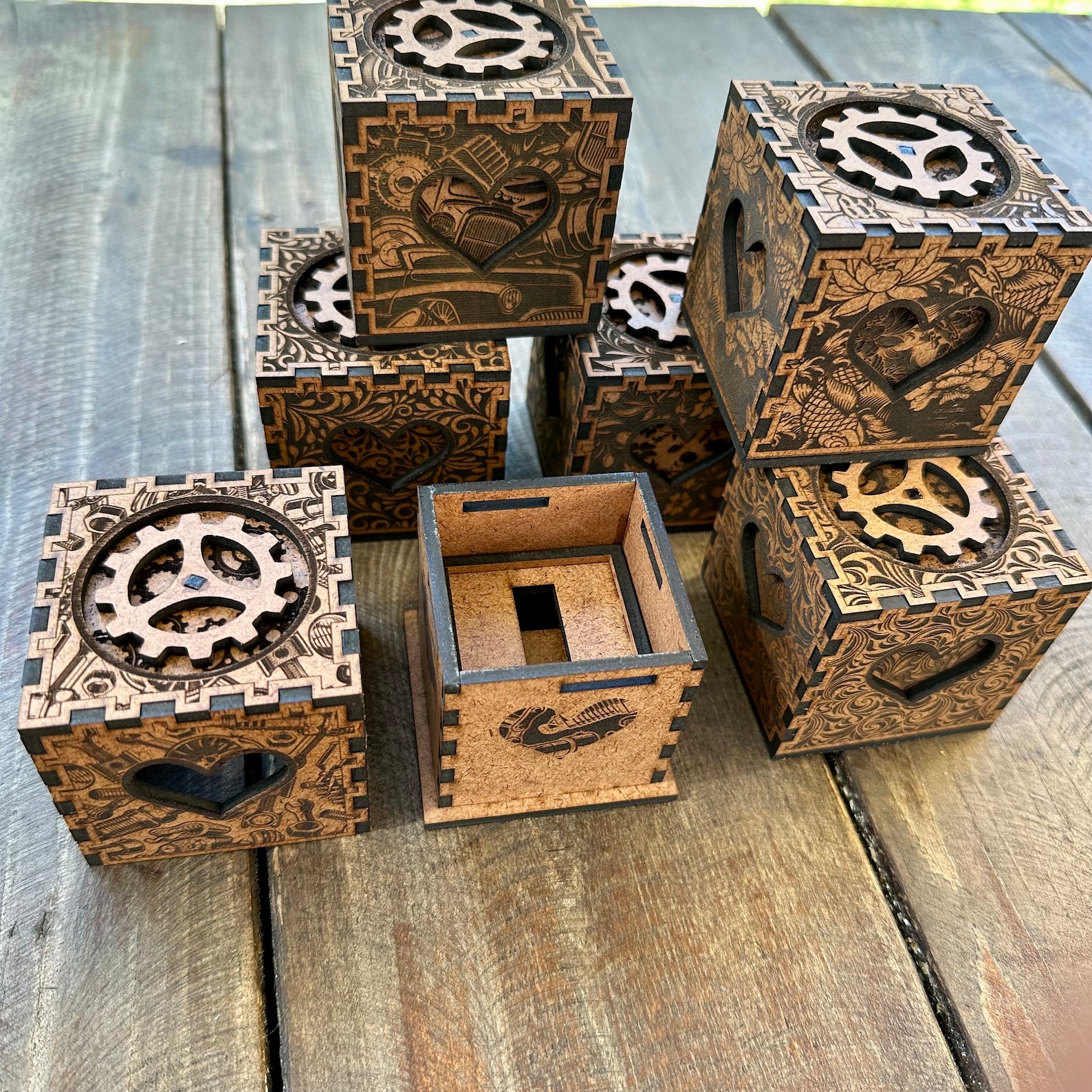 Laser Cut Ring Jewelry Box Laser Cut File in Six Deferent Designs in ...