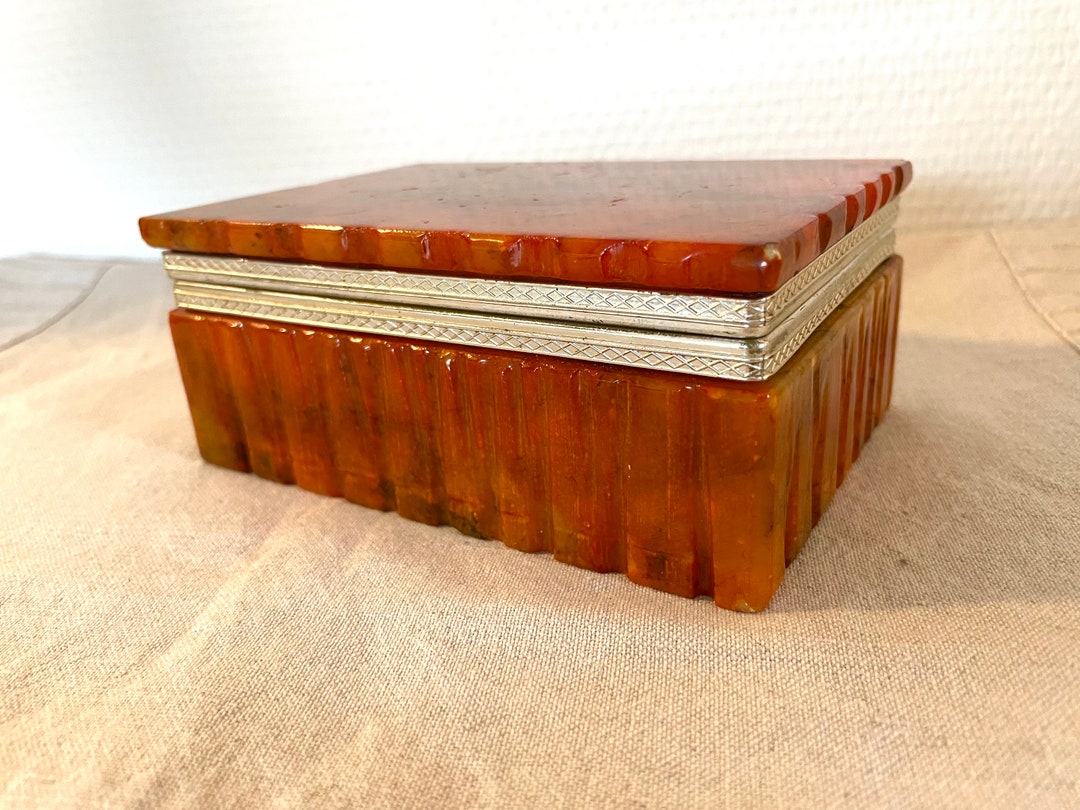 Vintage Marble Box Trinket Box - Etsy