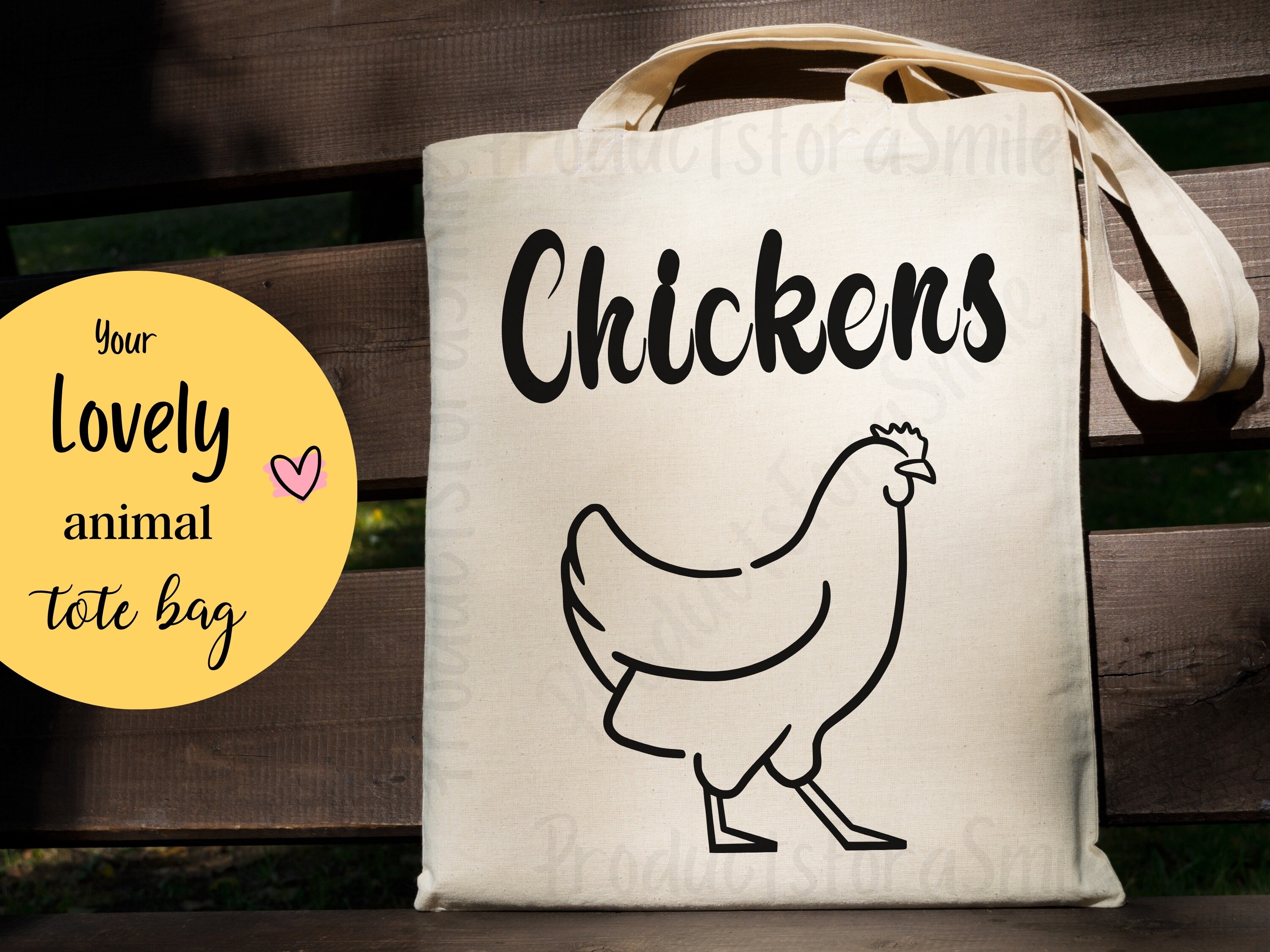 Chickens Tote Bag for Chickens Lovers , Present for Chicken Lovers ...
