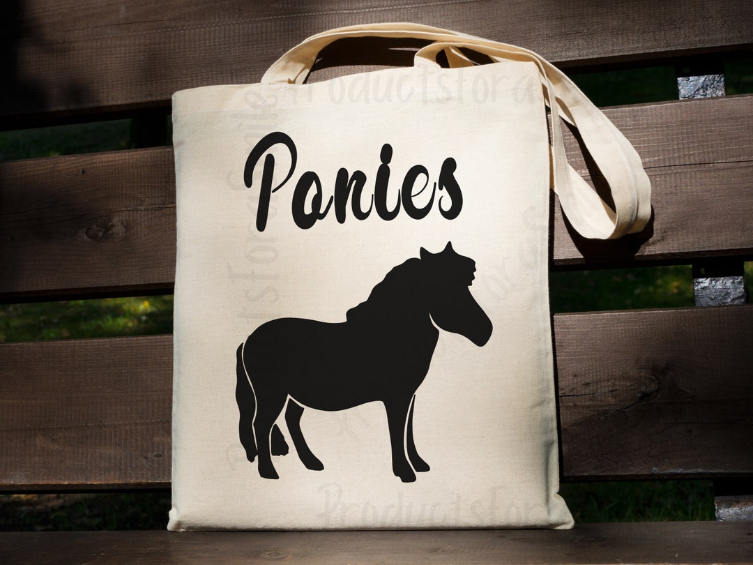 Ponys Tote Bag for Ponies Lovers , Present for Pony Lovers, Witty Gift ...