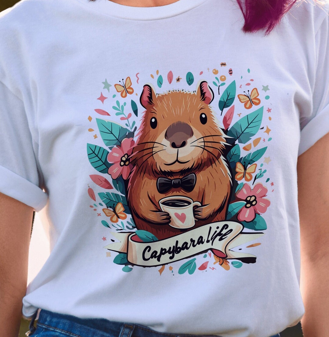 Capybara Life T-shirt,unisex Capybara Tee,comfort Colors,retro Capybara ...