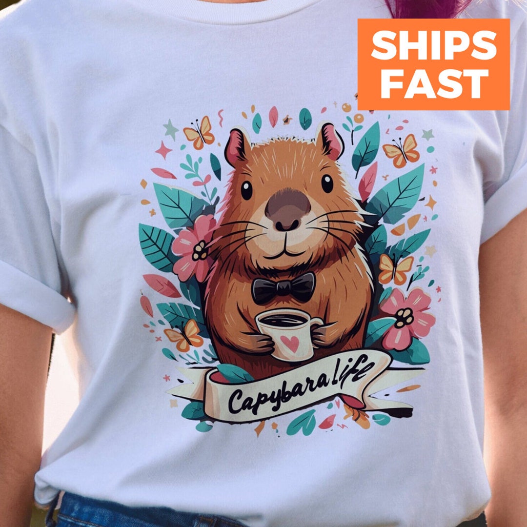 Capybara Life T-shirt,unisex Capybara Tee,comfort Colors,retro Capybara ...