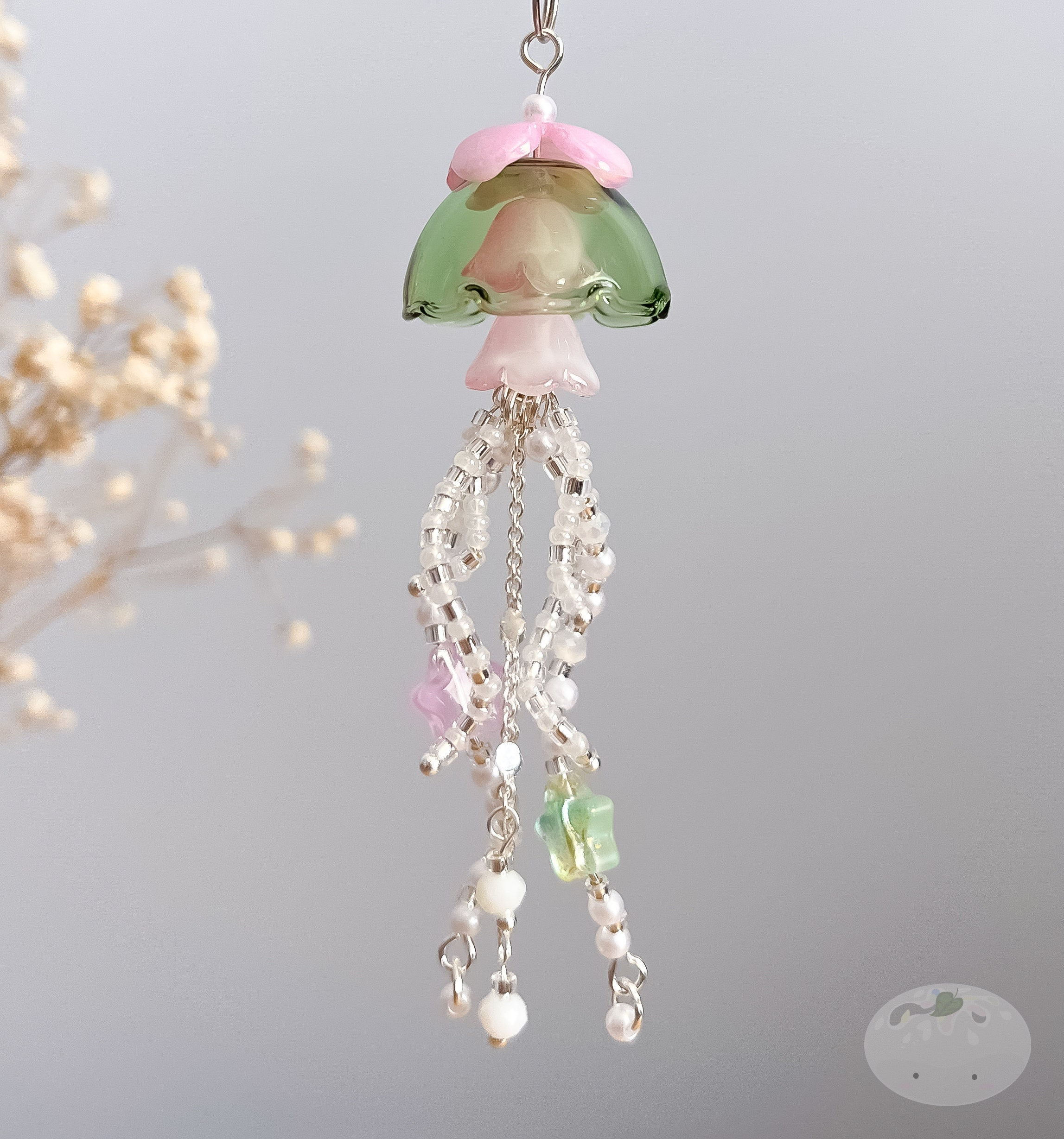 Strawberry Matcha Jellyfish Keychain/phone Charm Perfect Gift for ...