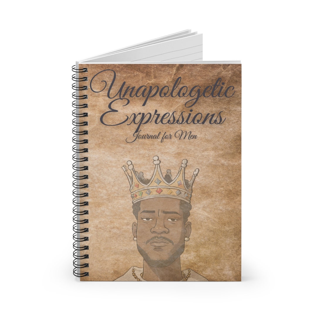 Unapologetic Expressions Journal for Men Notebook - Ruled Line | Black ...