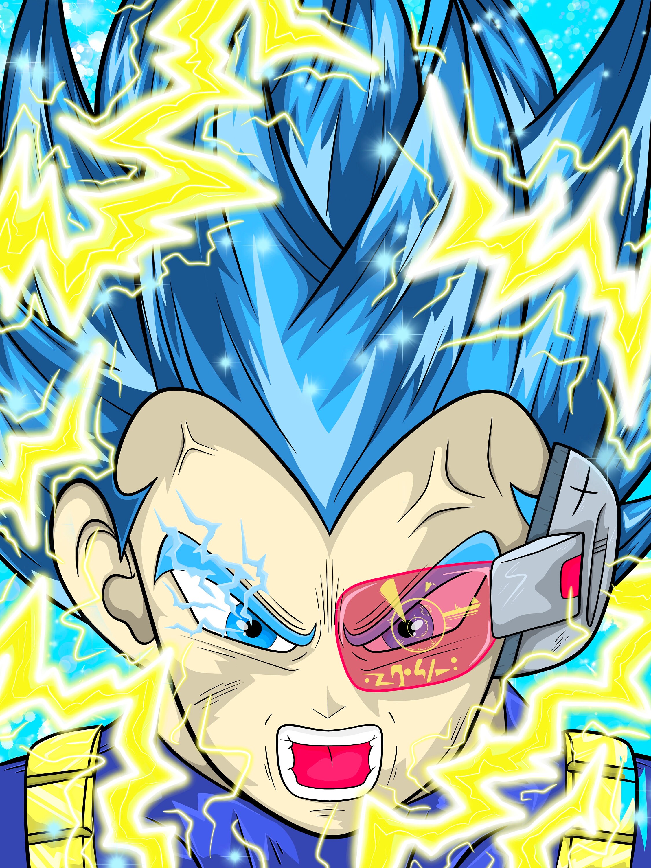 Vegeta Original Art Hue Forge - Etsy
