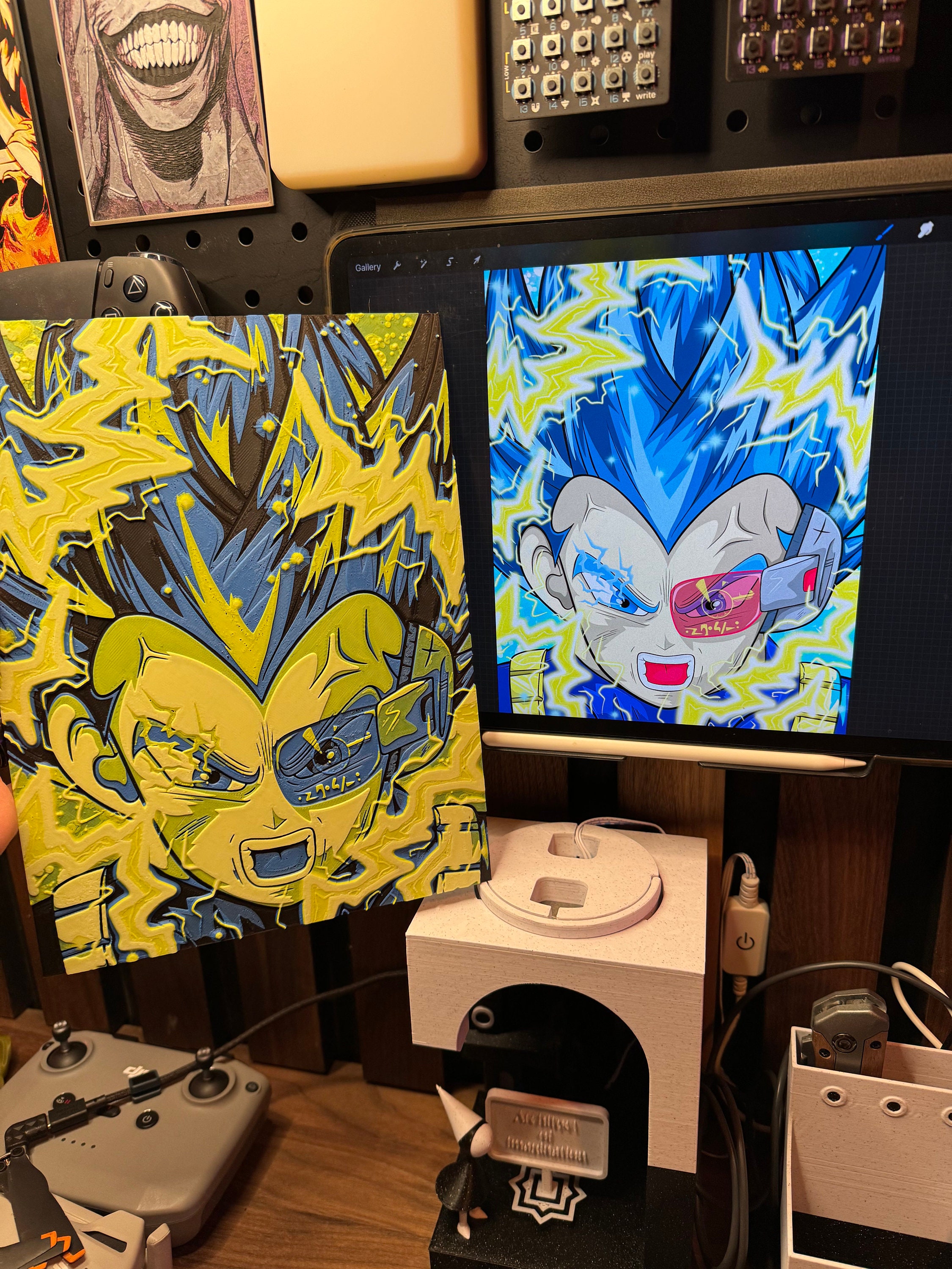 Vegeta Original Art Hue Forge - Etsy