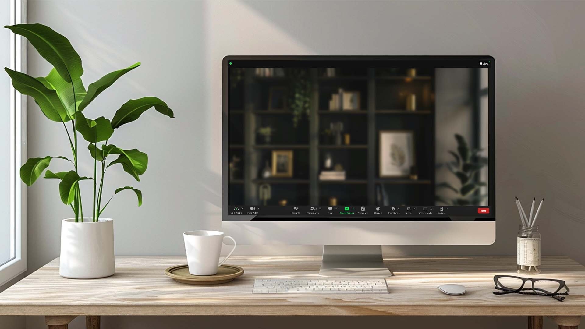 Animated Virtual Background for Zoom | Aesthetic Office Backdrop ...