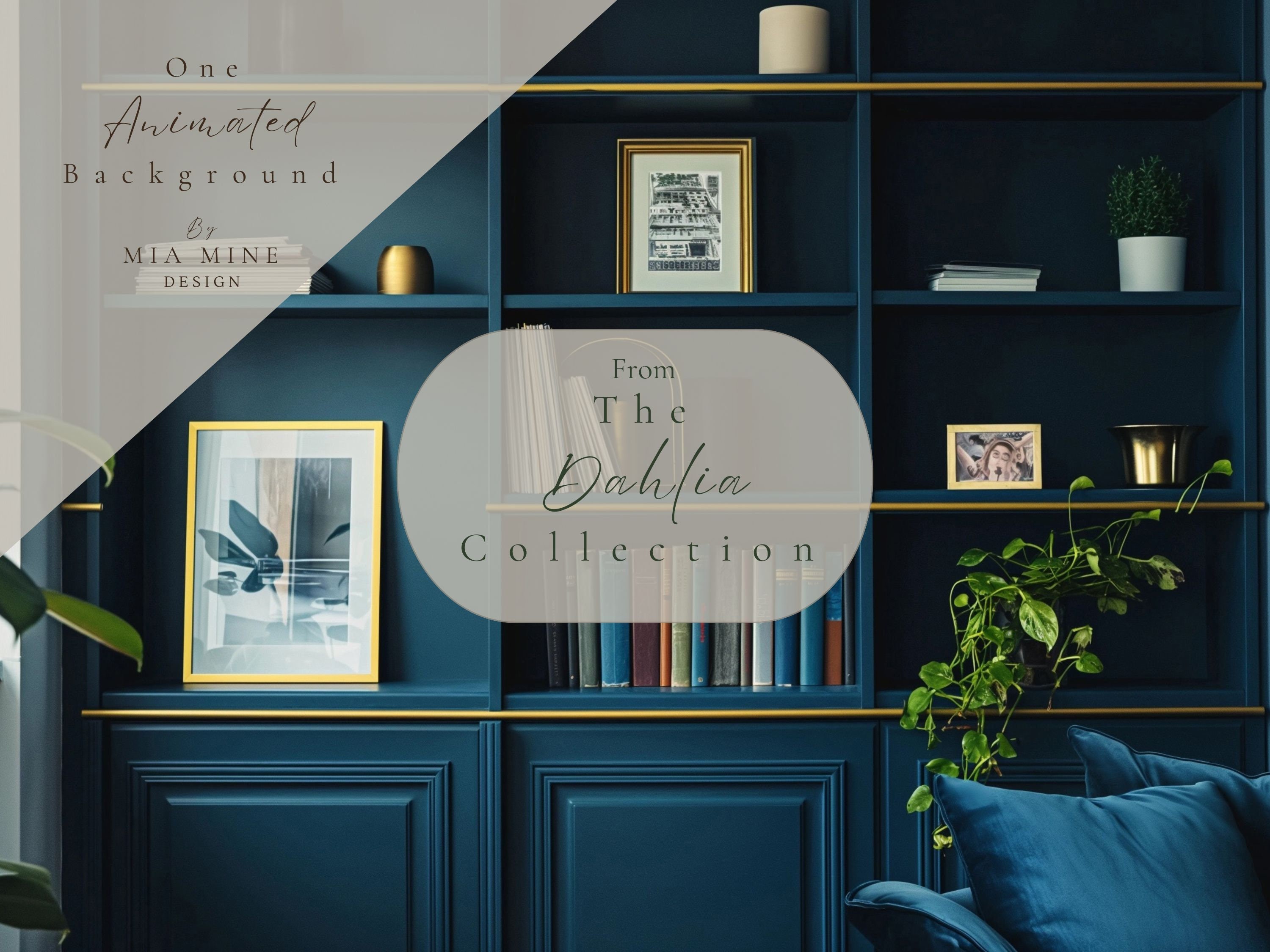 Animated Virtual Background for Zoom | Aesthetic Office Backdrop | Navy ...