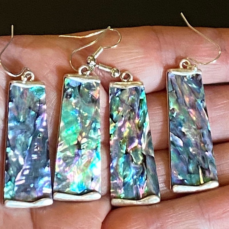Abalone Earrings - Etsy