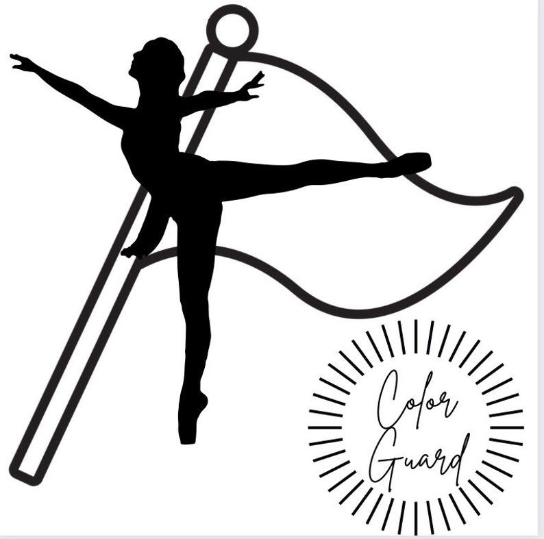 Color Guard PNG SVG Jpg, Color Guard Winter Guard Dance Cut Files With ...