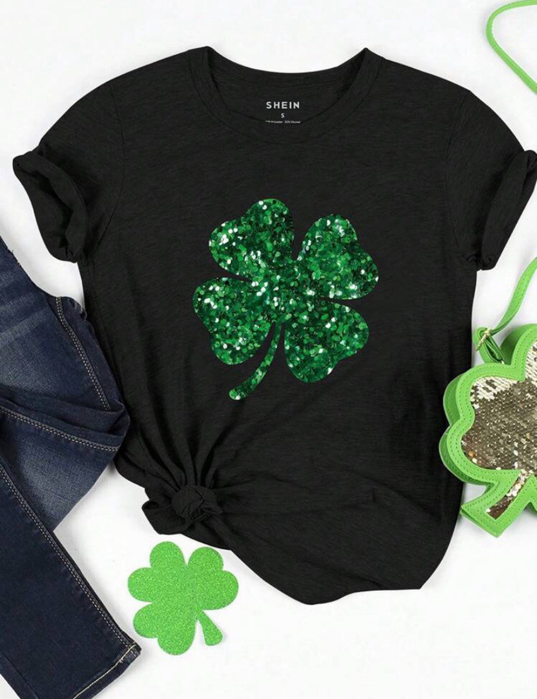 SVG & PNG Shamrock Flower/nature Clipart Green Solid Shamrock for Luck ...